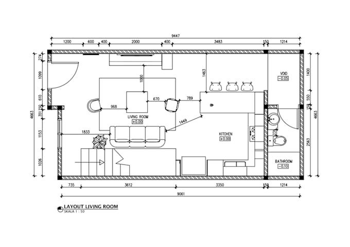 Make 2d floor plan interior by Gerrynainggolan | Fiverr