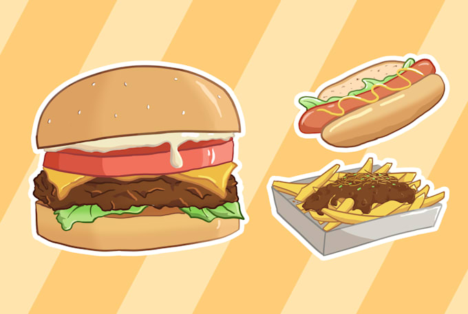 Draw food illustration in my style, perfect for your recipe by ...