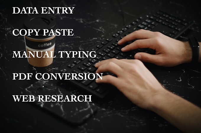 Data entry, typing work, convert pdf to word or excel, by Rizmy1 | Fiverr
