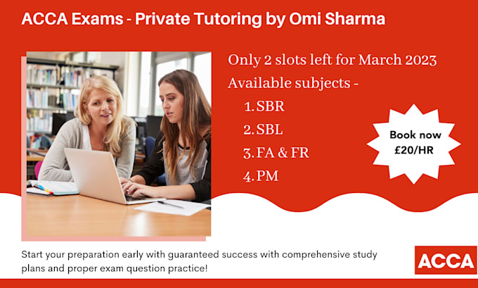 Be your private tutor for acca exams by Sharmaomi06 | Fiverr