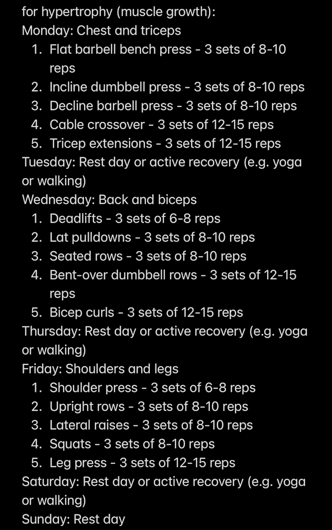 Write you a full week workout routine by Khamifit | Fiverr
