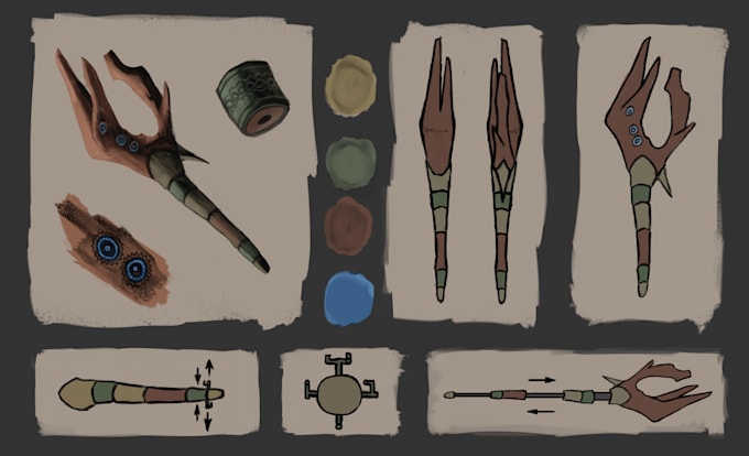 Design turnaround sheets for your game props by Jrtman | Fiverr
