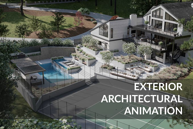 Create a flythrough of exterior architectural animation by Tintin2nd | Fiverr