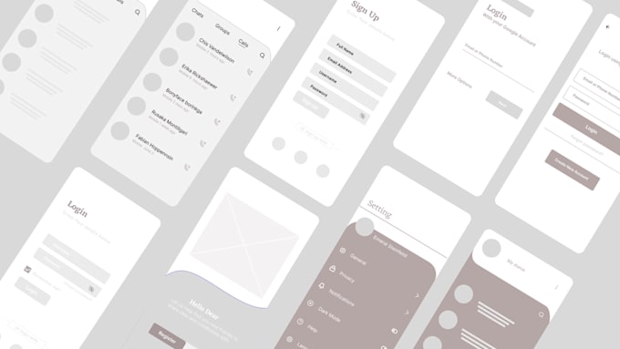 Design wireframes, prototypes, for web and mobile screen by Chinagorummba | Fiverr