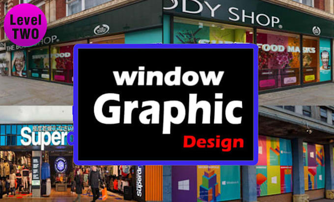 Creative shopfront window graphics, vinyl stickers design by ...