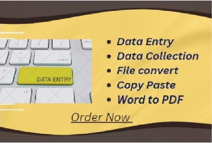 Do data entry,data collection, pdf conversion by Farwa_qazi123 | Fiverr