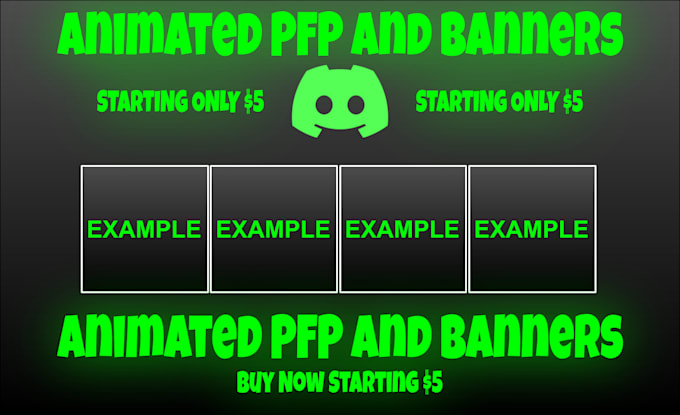 Make you a cool animated discord pfp and animated banner by Atmsfiver ...