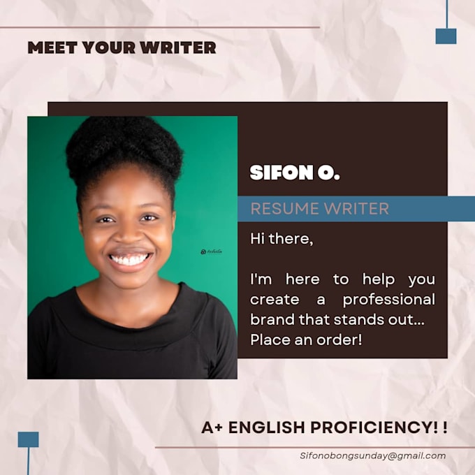 Give you expert resume and cover letter writing services by Sifono | Fiverr