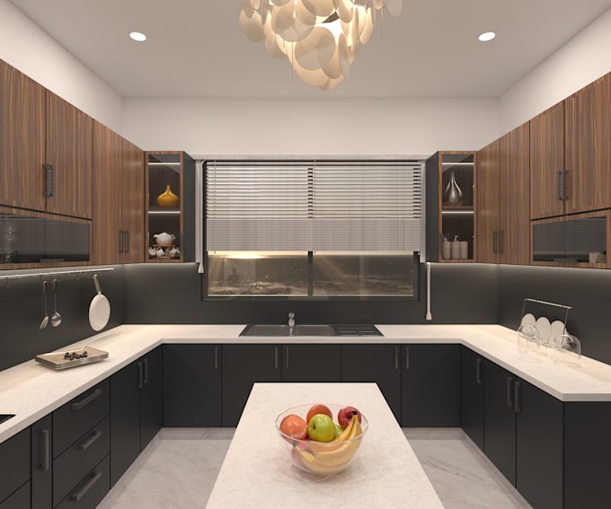 Design your kitchen in 2d and 3d by Abdulfreelanser | Fiverr