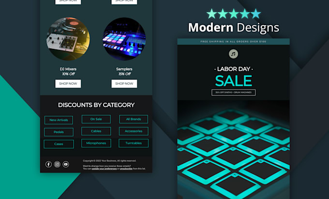 Create a professional html email template by Mitchellhampton | Fiverr