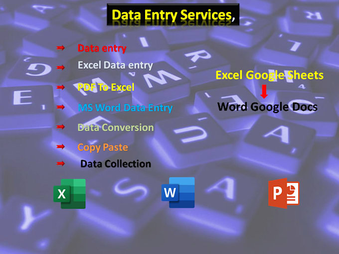Do data entry of all type, excel work, ms word, by Abhishekrana877 | Fiverr
