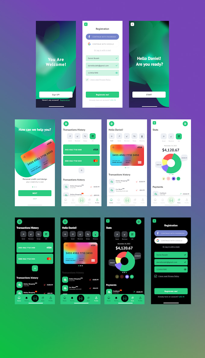Make a simple and stylish design for mobile apps by Danielbulah | Fiverr