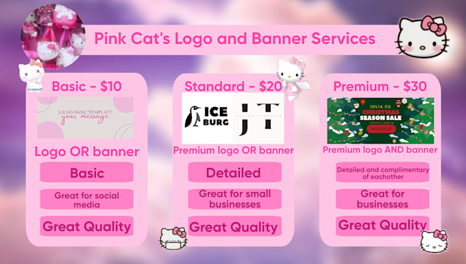 Make you a logo or a banner by Pinkcats | Fiverr