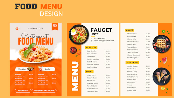 Make food menu, restaurant menu and static tv menu design by Yachhin01 ...