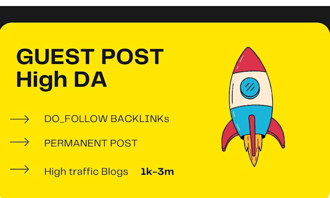 Do high da guest post with do follow backlinks by Nabeelkhan432 | Fiverr