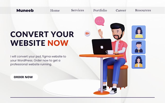 Convert xd, psd, figma to wordpress and clone website by Muneebmaqbool11 | Fiverr