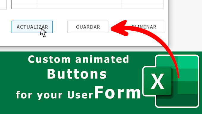Custom animated buttons for your user form in excel by Ninjavba | Fiverr
