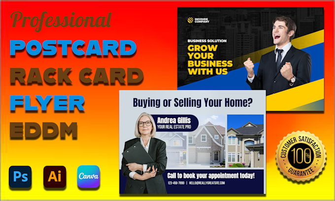 Design eddm, postcard, rack card, leaflet, flyer, handouts design in ...