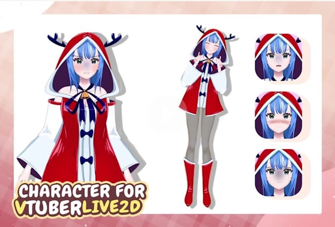 Design and rig live2d models for vtuber streamer by Designkampret | Fiverr