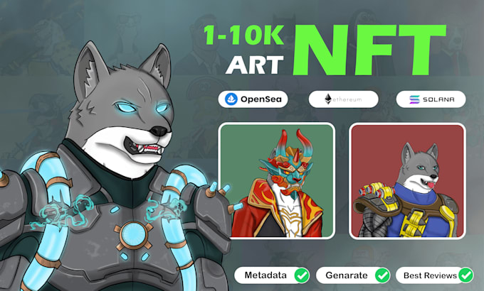 Create unique nft art and generate collection with meta data by Kawiyadesigner | Fiverr