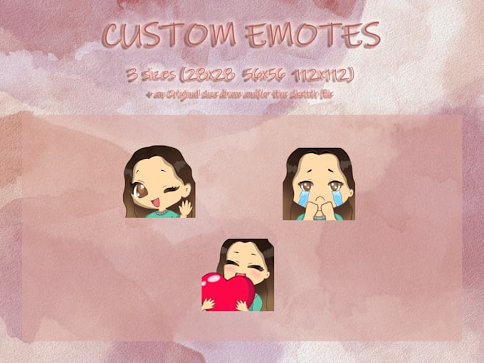Make custom emotes for you by Yunbma | Fiverr