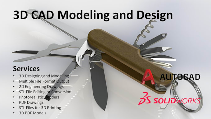 Create a 3d model and its 3d stl file with solidworks by Abdullah2640 ...