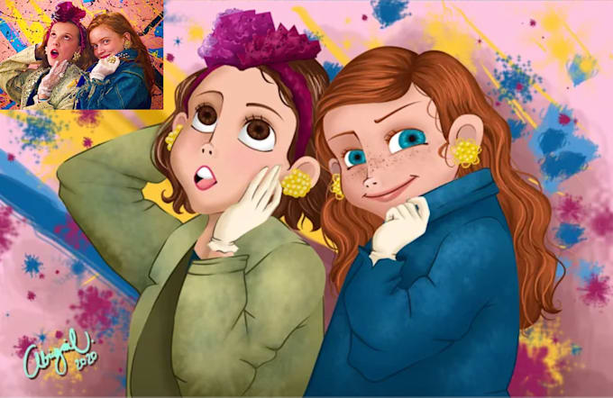 Cartoon you based on a pic of you by Abbietoons | Fiverr