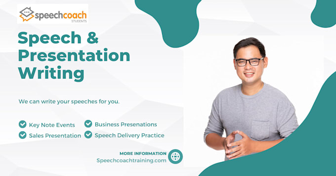 Write your speeches or presentation for you by Jcspeechcoach | Fiverr