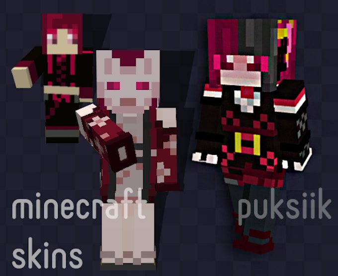 Create custom skin minecraft detailed by Puksiik | Fiverr