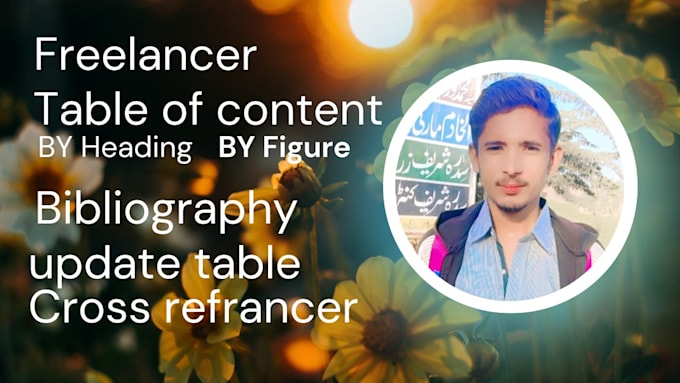 Design and update the table of content and cross reference by ...