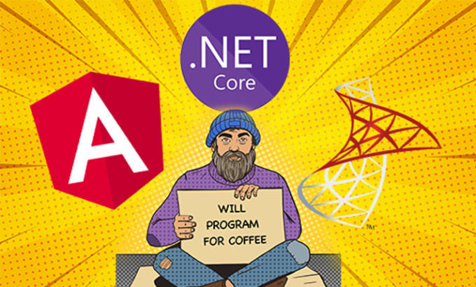 Develop asp dot net core web app with angular full stack dev by Gihanf ...