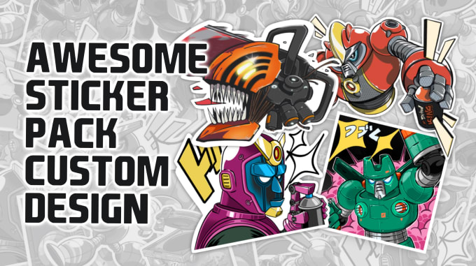 Create an awesome sticker packs custom design by Adamalbar888 | Fiverr