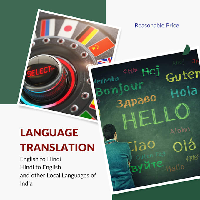 Translate english to all local languages of india and too from english ...