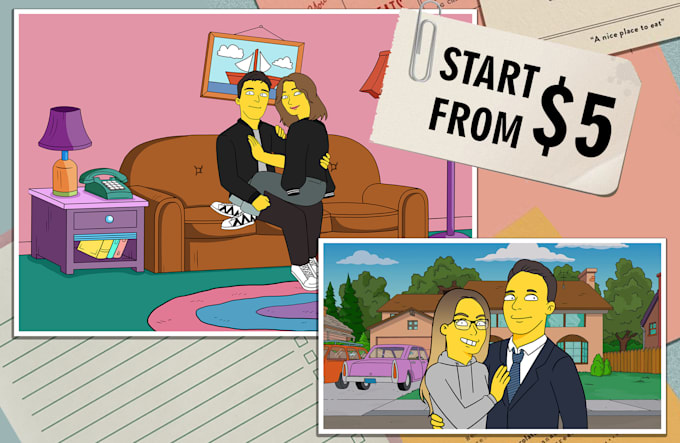 Draw you in the simpsons style in 6 hours delivery by Rosanw | Fiverr