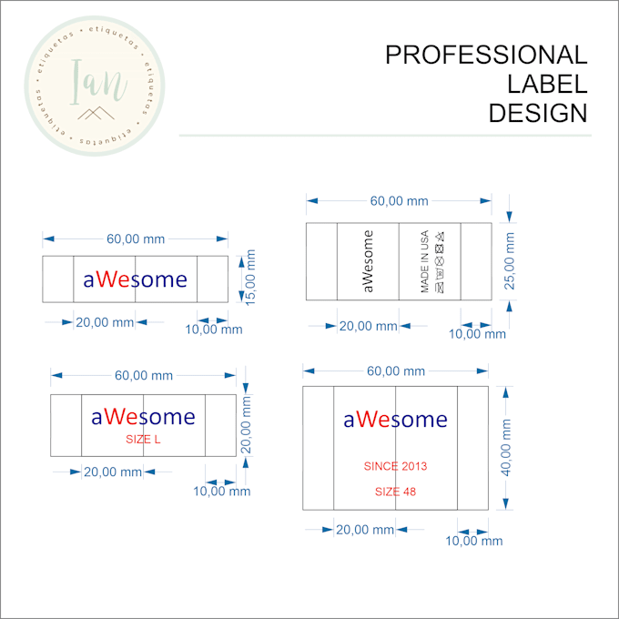 Design the perfect label for your needs specialized in clothing labels ...