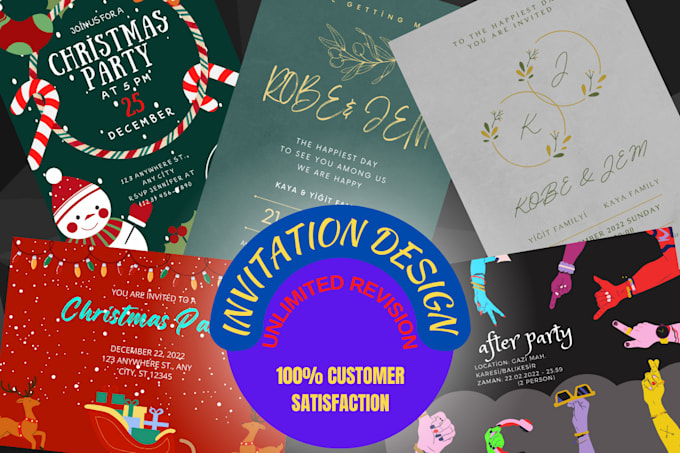 Design a unique invitation card for your event by B4yhan | Fiverr