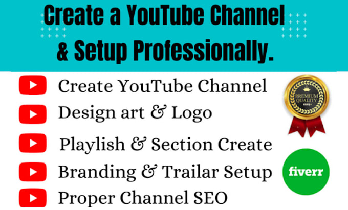 Create your youtube channel and full setup professionally by Naum490 ...