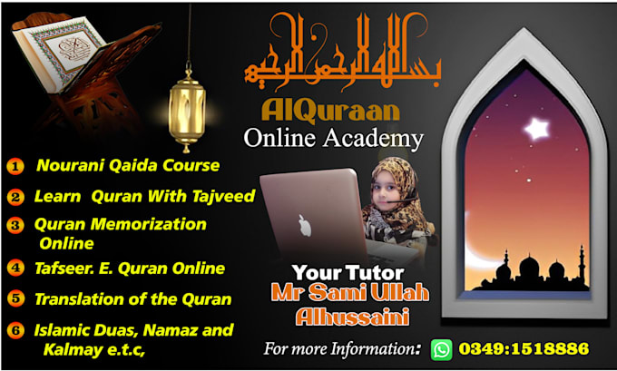 Teach you online holy quran and islamic education by Bullahbutt349 | Fiverr
