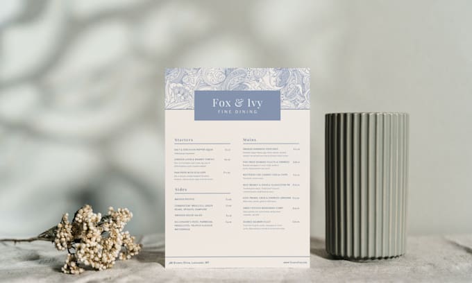 Create an attractive menu for your restaurant, bar or cafe by Sarah5050 ...