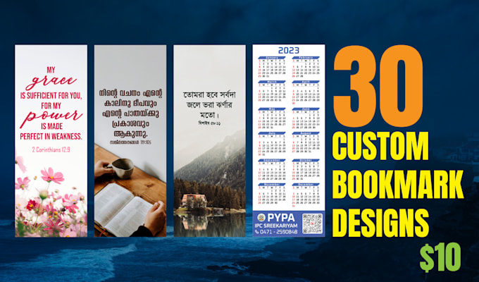 Design custom christian bookmarks by Yabbesrajan | Fiverr