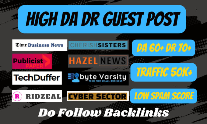 Do a guest post on time business news, publicist paper, and high da dr ...