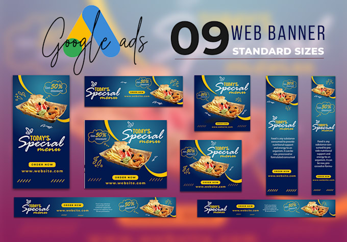 Create creative google banner ads, web banner for adwords display ads ...