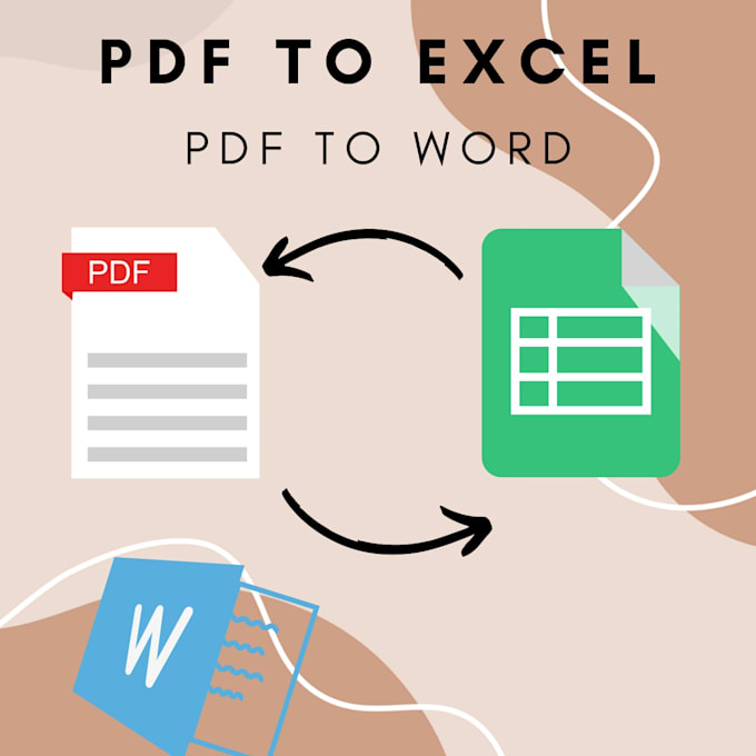 Convert your pdf to excel, word to pdf, and vice versa by Earonglvz | Fiverr