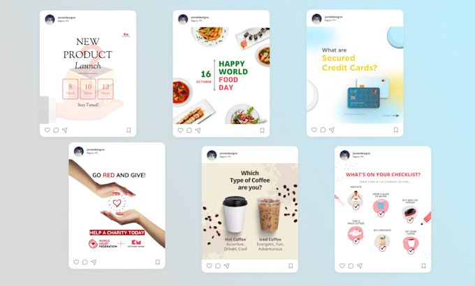 Design social media post graphics for instagram and facebook by ...