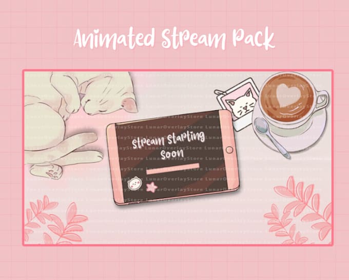 Do a pink cat overlay for twitch by Moon82929 | Fiverr
