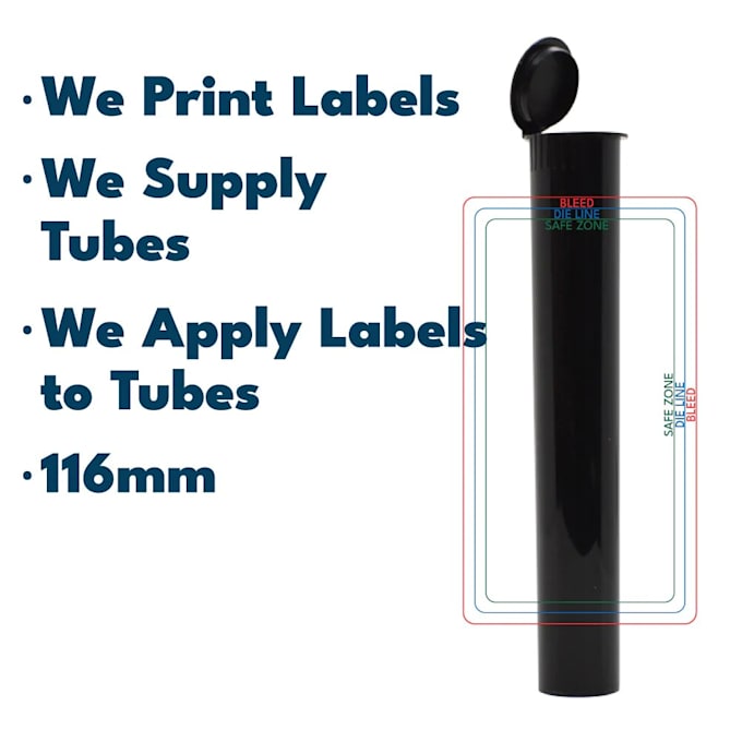 Print your logo on a sticker and apply on a gold tube that i provide by ...