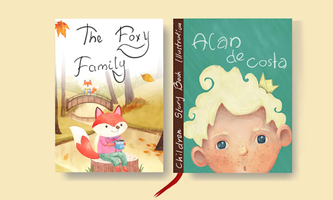 Draw children story book cover illustration by Alexandra94 | Fiverr