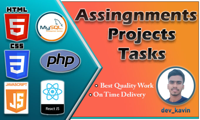 Do Php Html Css Javascript React Nodejs Assignments And Tasks By Devkavin Fiverr