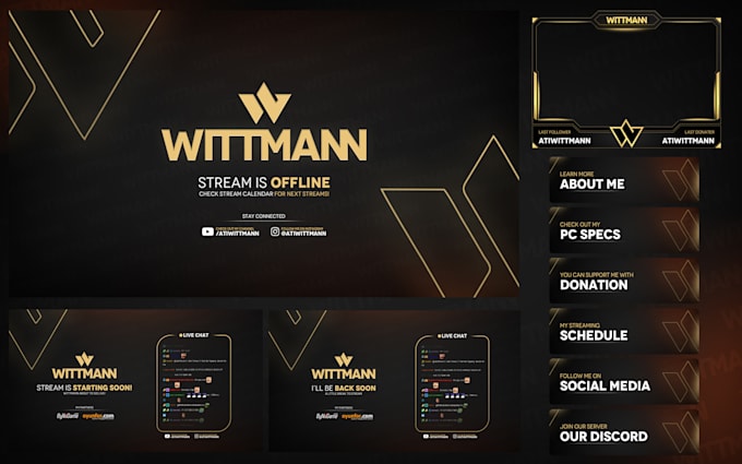 Design professional livestream overlays and screen packs for streamers ...