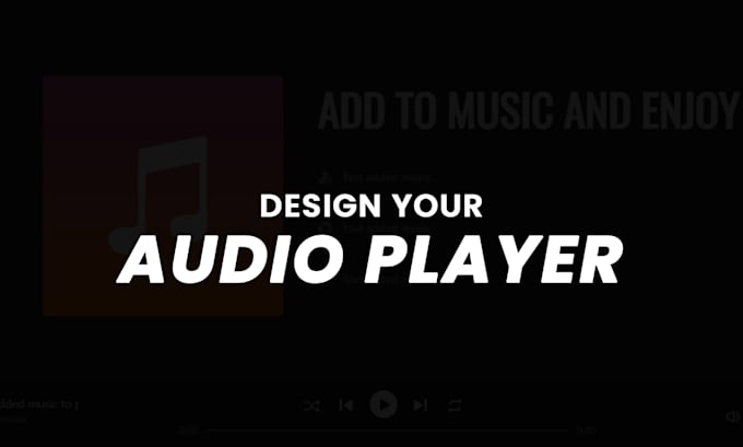 Design audio player for your website by Hasi_web | Fiverr